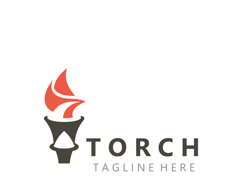 Torch logo Graphic, Olympics flame Modern Design Element ~ EpicPxls