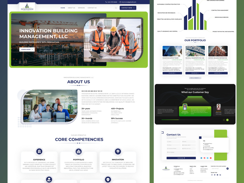 Construction - Building innovation Landing Page UI kit by ~ EpicPxls