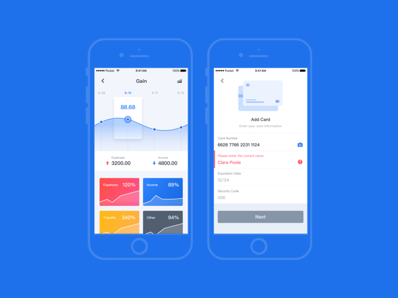 Pocket UI Kit Fintech App by EpicCoders ~ EpicPxls