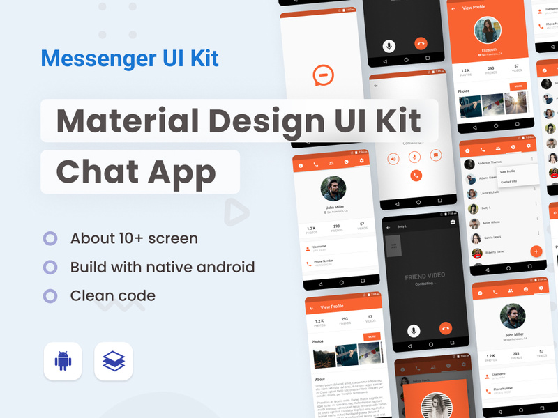 Messenger App - Android UI Template by Dream Space ~ EpicPxls