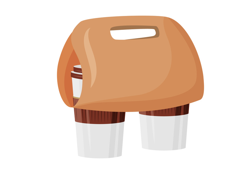 Take out order cartoon vector illustration by The Img ~ EpicPxls