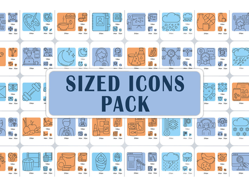 Sized icons bundle by bsd studio ~ EpicPxls