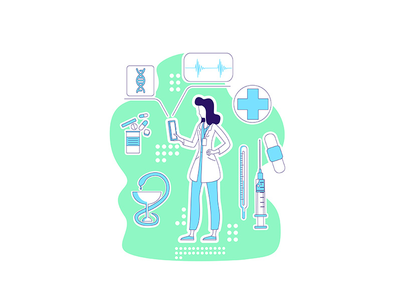 Doctor thin line concept vector illustration by The Img ~ EpicPxls