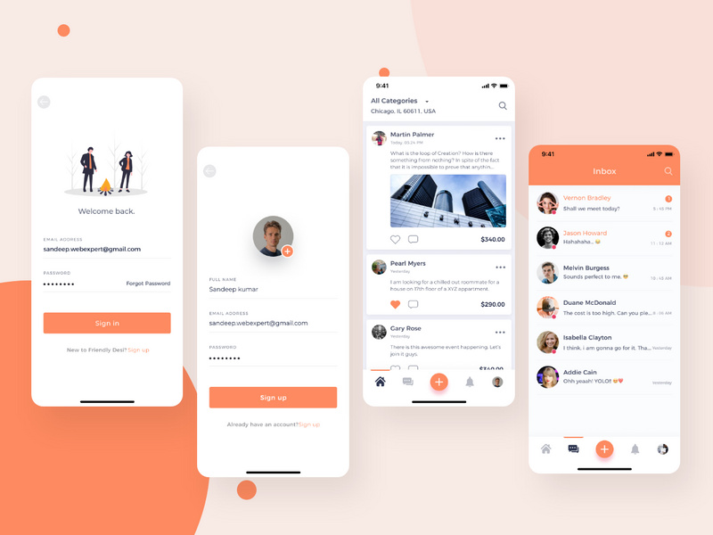 Social Mobile App Design by DeepDesigns ~ EpicPxls