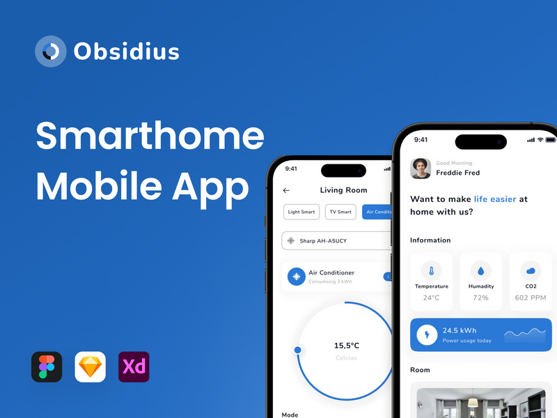 Obsidius - Smarthome Mobile App Template by Agensip ~ EpicPxls