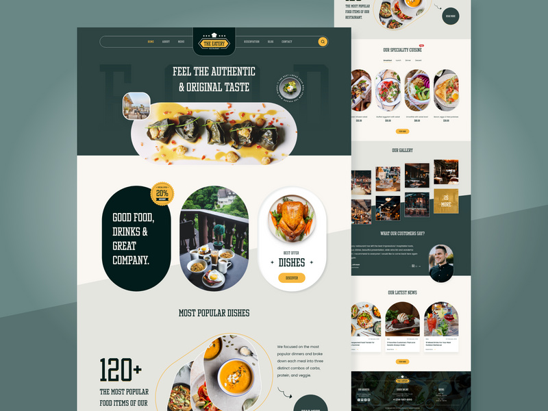 Restaurant - Responsive Web Design Template by CMARIX ~ EpicPxls