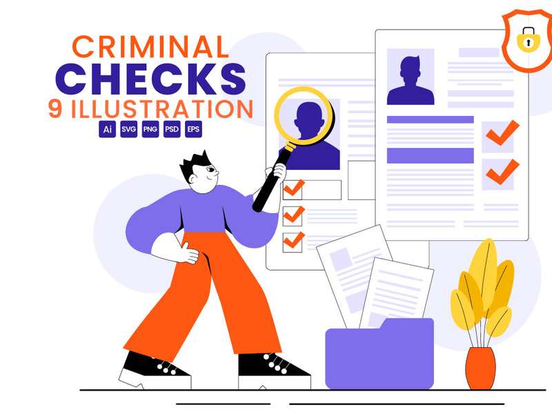 9 Criminal Checks Illustration by denayuneep ~ EpicPxls