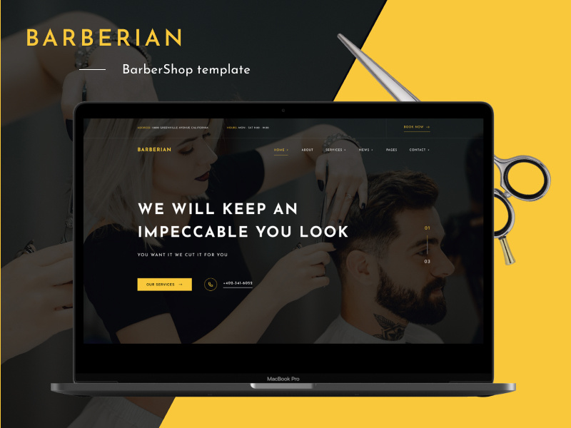 Barberian - Hair Salon Figma Template by OdinZero ~ EpicPxls