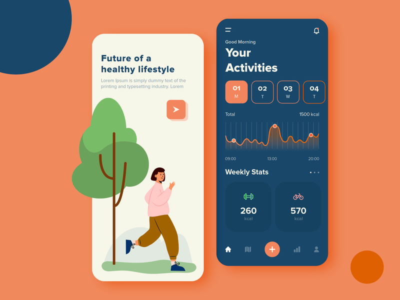 Fitness Activity Tracker App Design by CMARIX Infotech ~ EpicPxls