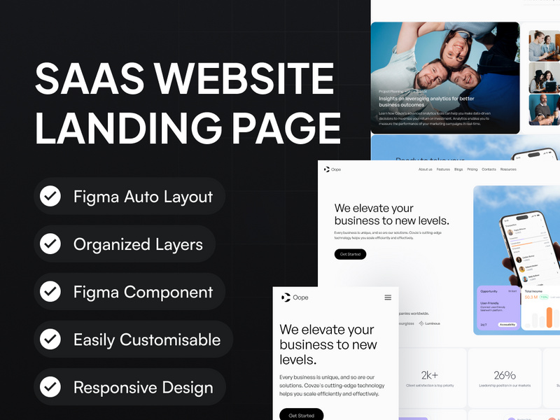 Oope - Saas Website Landing Page by Cansaasstudio ~ EpicPxls