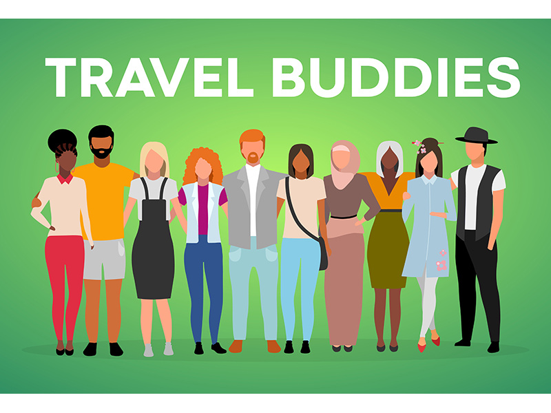 Travel buddies poster vector template by The Img ~ EpicPxls