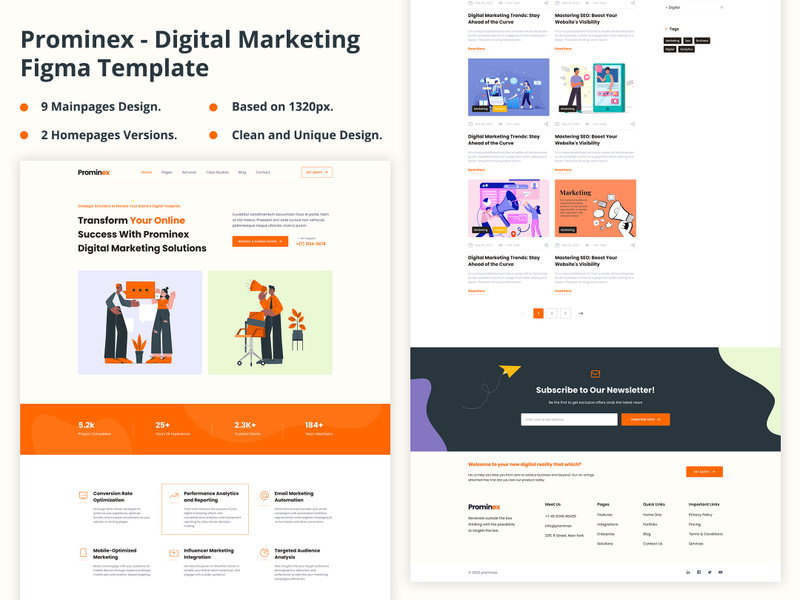 Prominex - Digital Marketing Figma Template by OdinZero ~ EpicPxls
