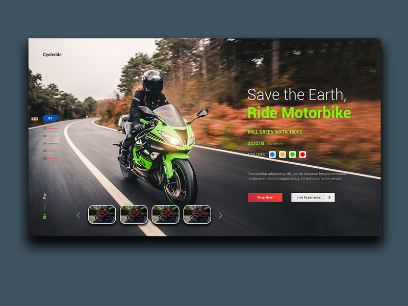Motorbike Landing Page by SB Trading ~ EpicPxls