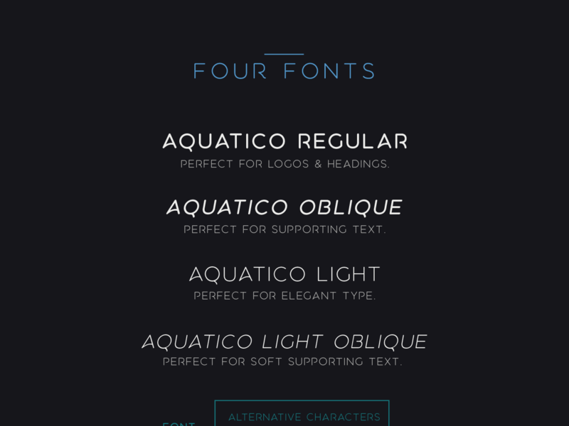Aquatico - Free Typeface by Andrew Herndon ~ EpicPxls