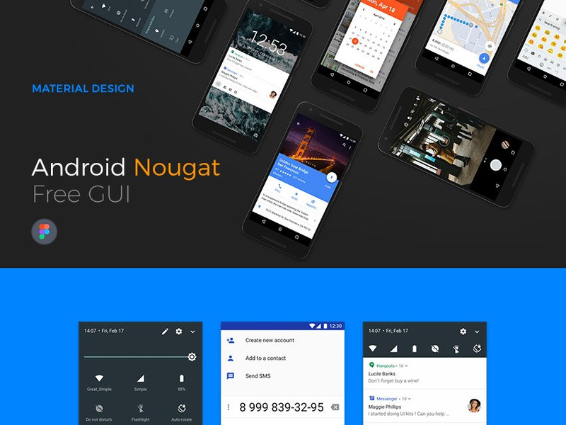 Android Nougat Free GUI by Great Simple Studio ~ EpicPxls