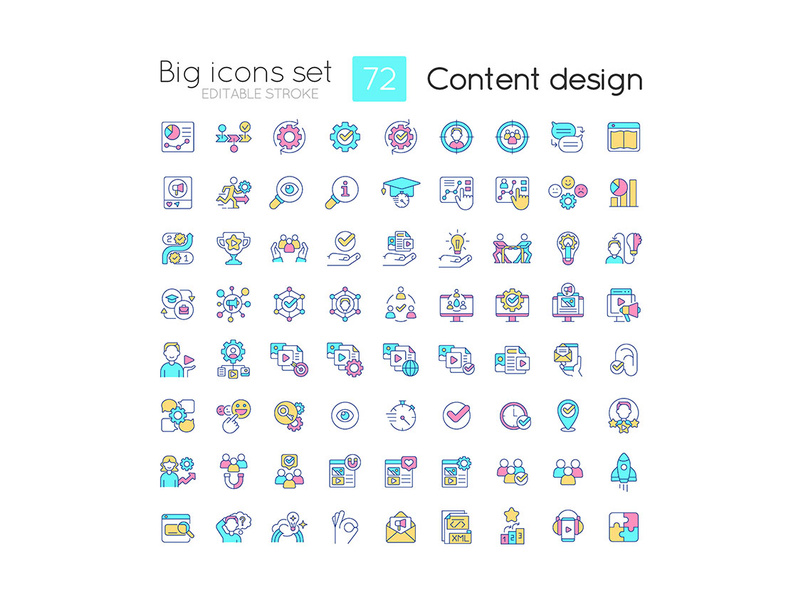 Content design RGB color icons set by bsd studio ~ EpicPxls