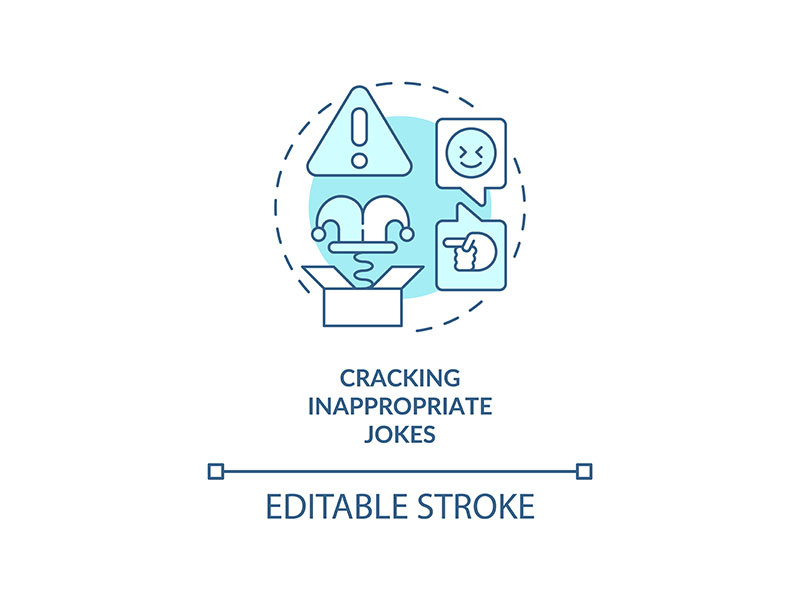 Cracking inappropriate jokes turquoise concept icon by bsd ~ EpicPxls