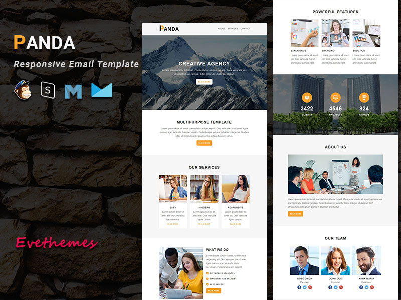 PANDA - Responsive Email Template by Evethemes ~ EpicPxls