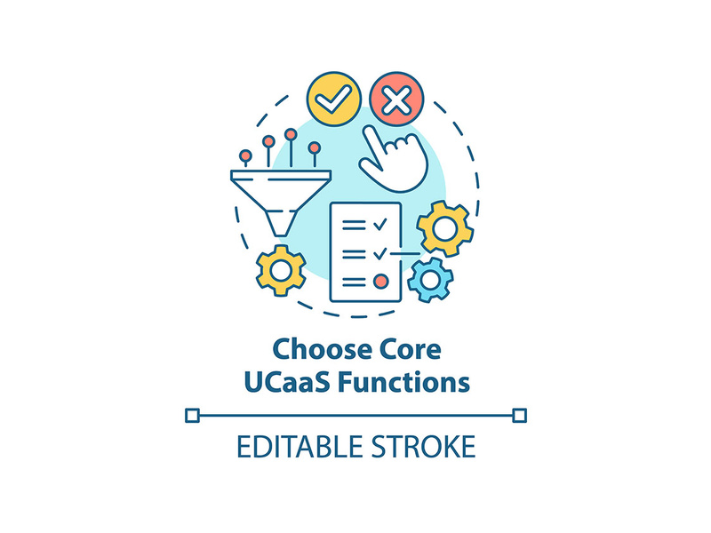 Choose core UCaaS functions concept icon by bsd studio ~ EpicPxls