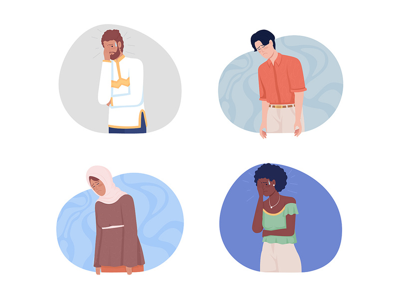 Negative emotions vector isolated illustrations set by The ~ EpicPxls