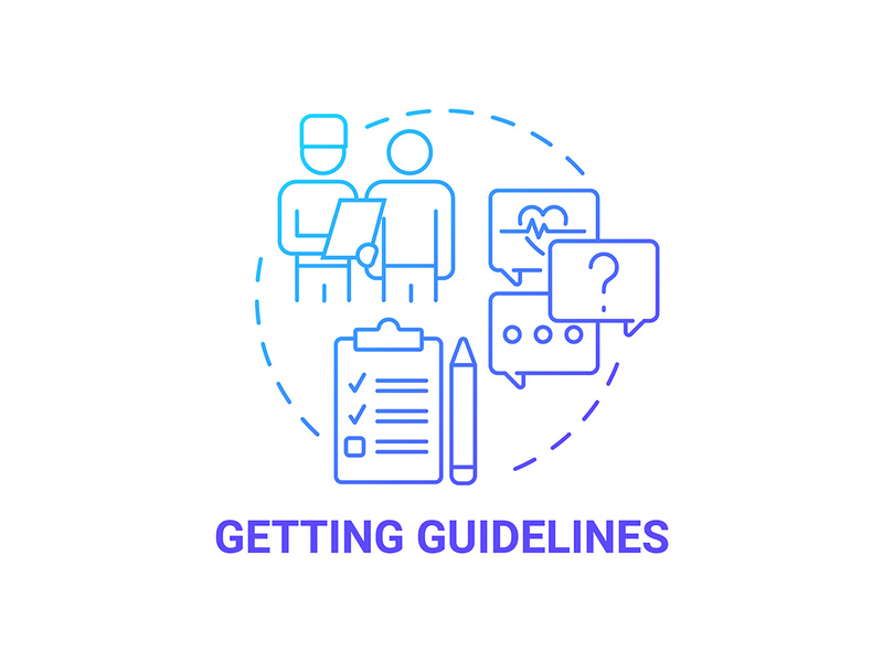 Getting guidelines blue gradient concept icon by bsd studio ~ EpicPxls