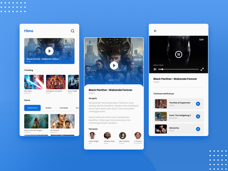 Film Streaming UI Kit for Figma - 5 High-Quality Screens by ~ EpicPxls