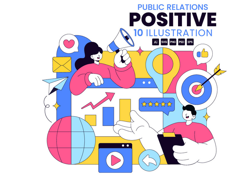 10 Public Relations Positive Illustration by denayuneep ~ EpicPxls