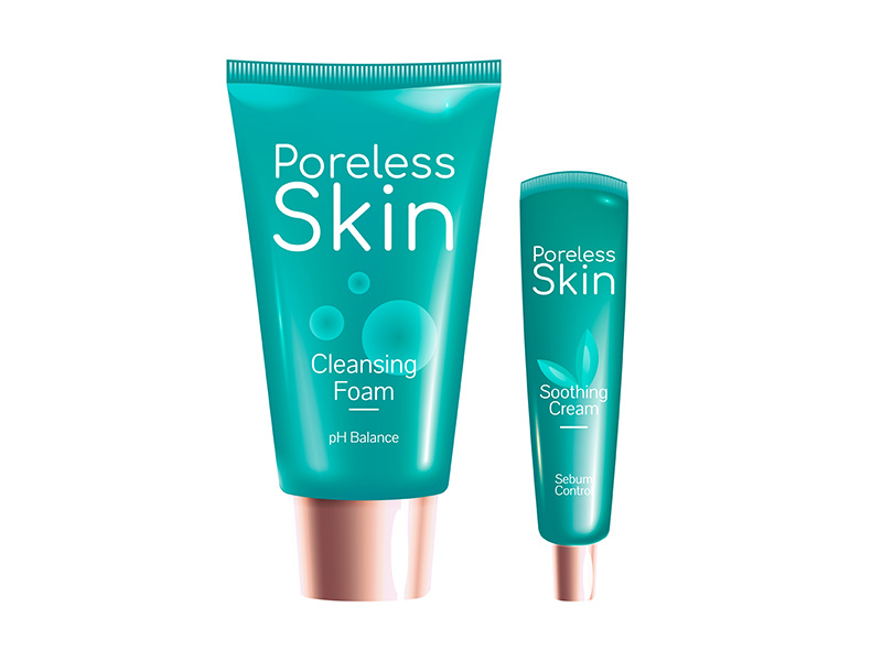 Poreless skin cream realistic product vector design by The ~ EpicPxls