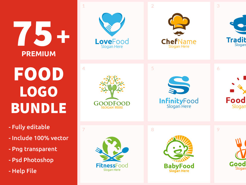 75+ Food Logo Bundle by denayuneep ~ EpicPxls
