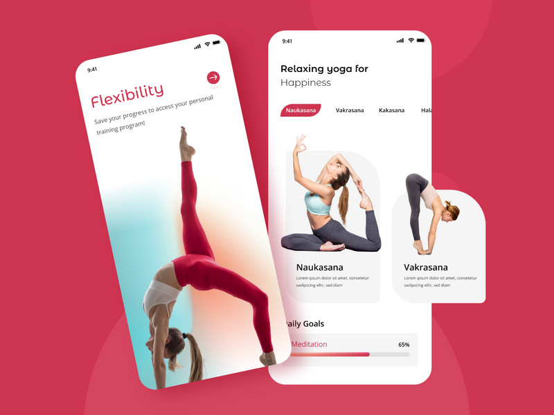 Fitness and Yoga App Design by Iammohin ~ EpicPxls