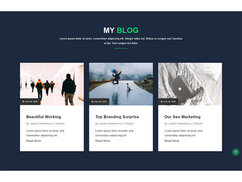 Blog Website Template Design by Md Belal Hossain ~ EpicPxls