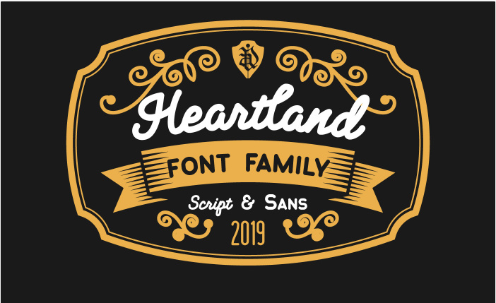 HEARTLAND FONT FAMILY by Andriy Dykun ~ EpicPxls