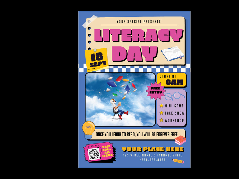 Literacy Day Flyer by iDoodle ~ EpicPxls