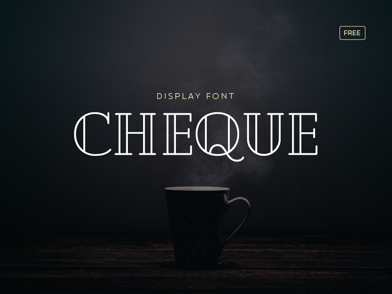Cheque Free Font by Fontfabric ~ EpicPxls
