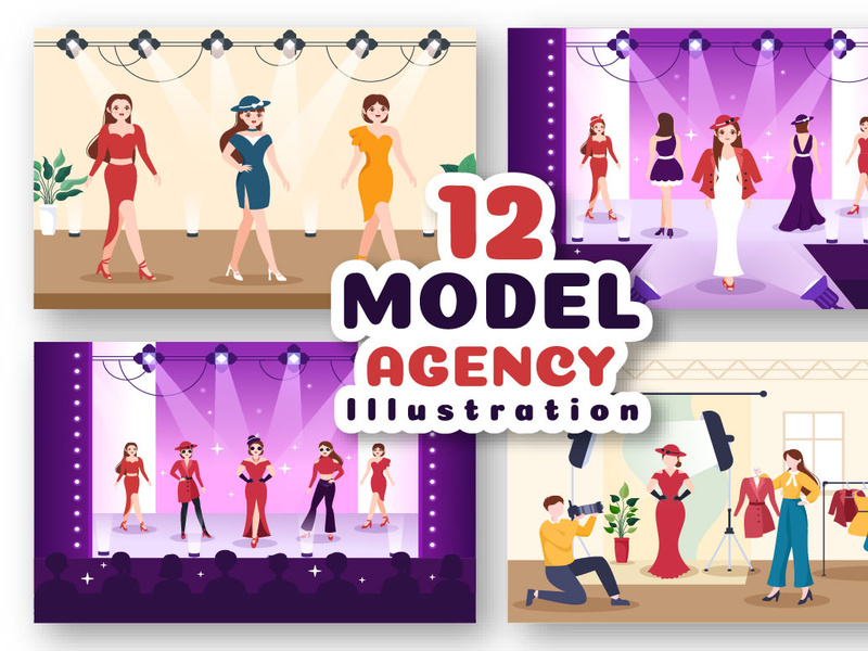 12 Professional Model Illustration by denayuneep ~ EpicPxls