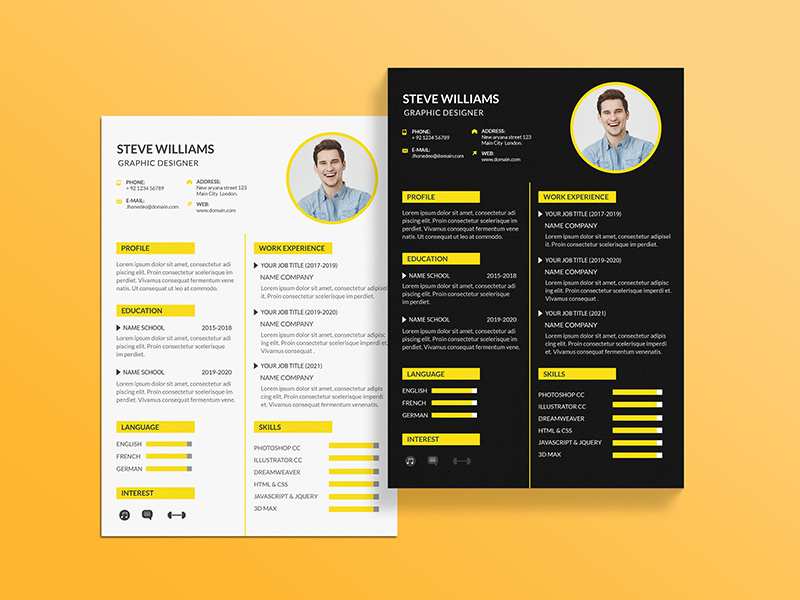 CV Resume Template by Deisgn_Love ~ EpicPxls