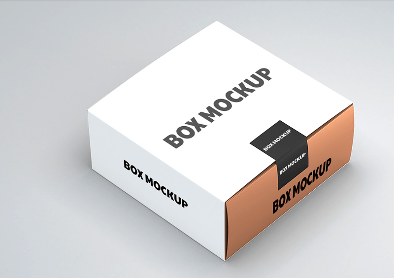 Free Mockup Gold Box with white Cover. 3d rendering by ~ EpicPxls
