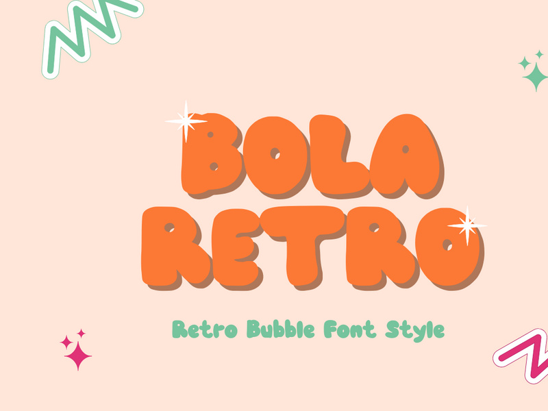 Bola Retro - Cute Bubble Retro Font by Minimalist Eyes ~ EpicPxls