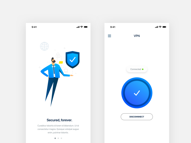 VPN Mobile App UI Kit by Kishore ~ EpicPxls