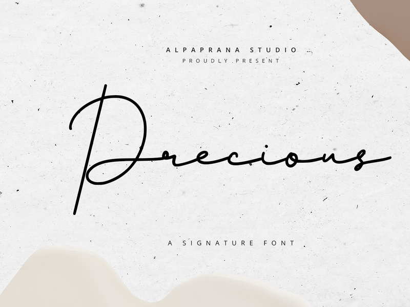 Precious - Signature Font by Alpaprana Studio ~ EpicPxls