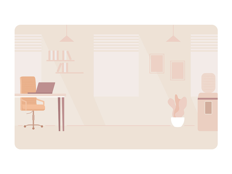 Cozy workplace 2D vector isolated illustration by The Img ~ EpicPxls