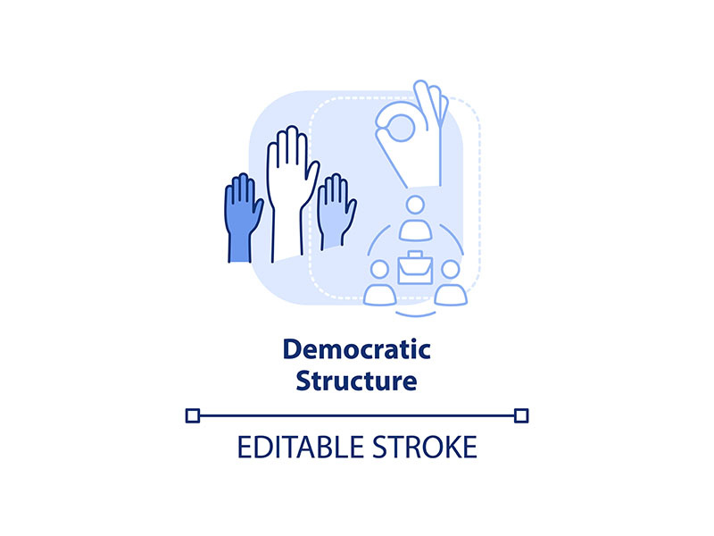 Democratic structure light blue concept icon by bsd studio ~ EpicPxls