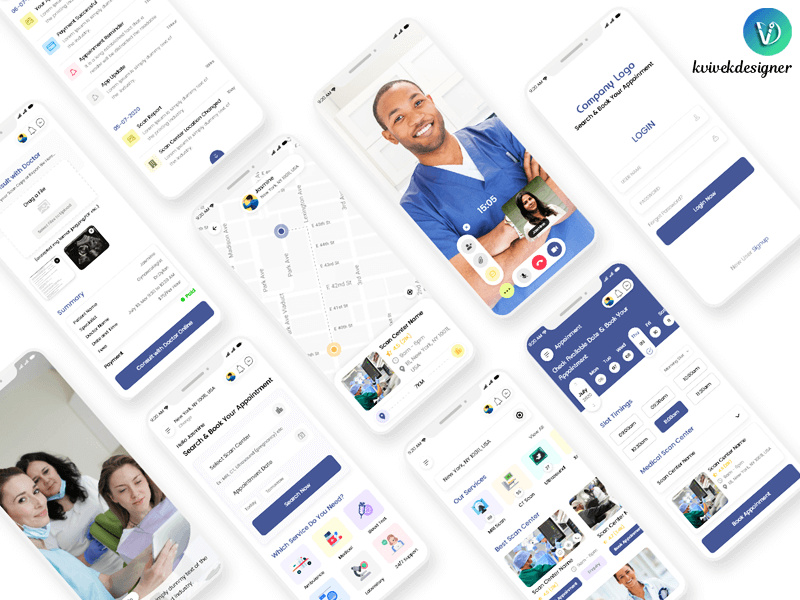 Medical Scancenter and Consulting Mobile App UI Kit by ~ EpicPxls