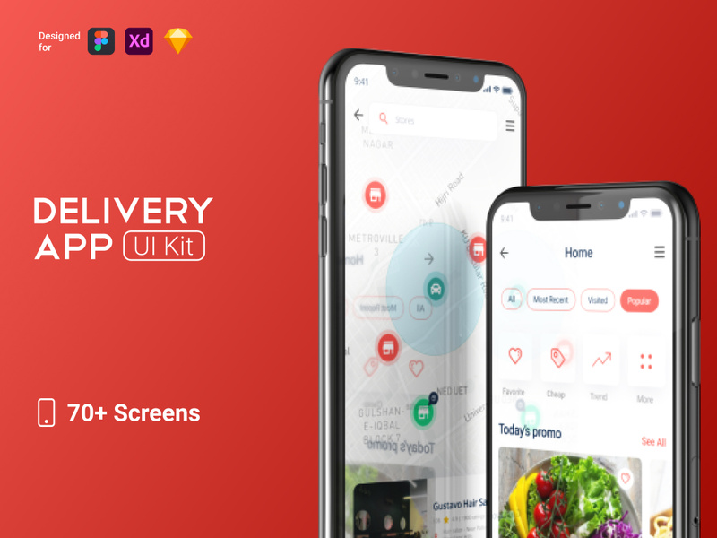 Delivery App Ui Kit by Concordigital Studios ~ EpicPxls
