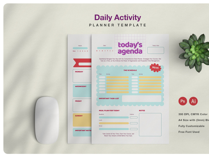 Daily Weekly Activity Planner by Blancalab Studio ~ EpicPxls Daily Weekly Activity Planner by Blancalab Studio ~ EpicPxls