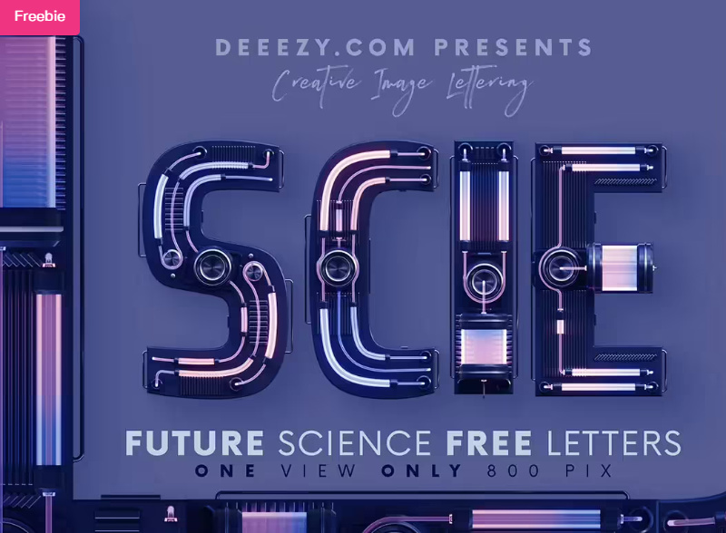 Future Science - Free 3D Lettering (PNG) by Cruzine Design ~ EpicPxls