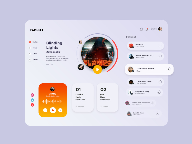 music dashboard by Janak Designer1998 ~ EpicPxls