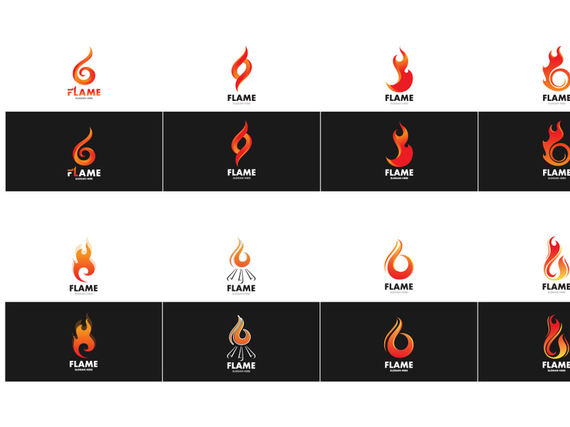 Fire Camp Logo Vector Flame by Upgraphic ~ EpicPxls