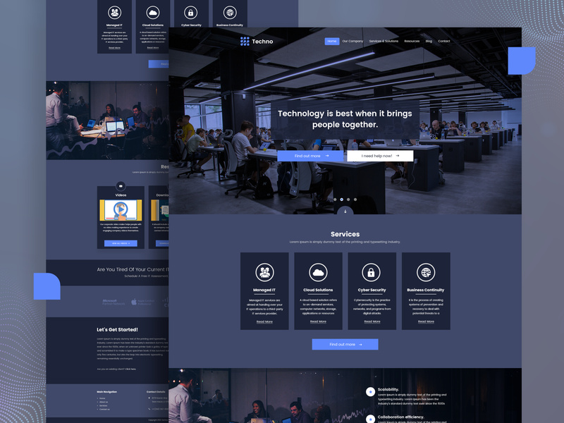 Software Development Company Landing Page Design by CMARIX ~ EpicPxls