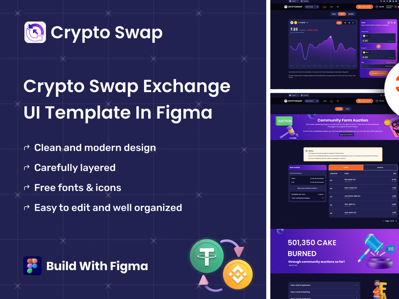 Crypto Swap - Crypto Swap Exchange UI Kit by Bitrixinfotech ~ EpicPxls
